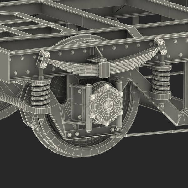 3d model train chassis