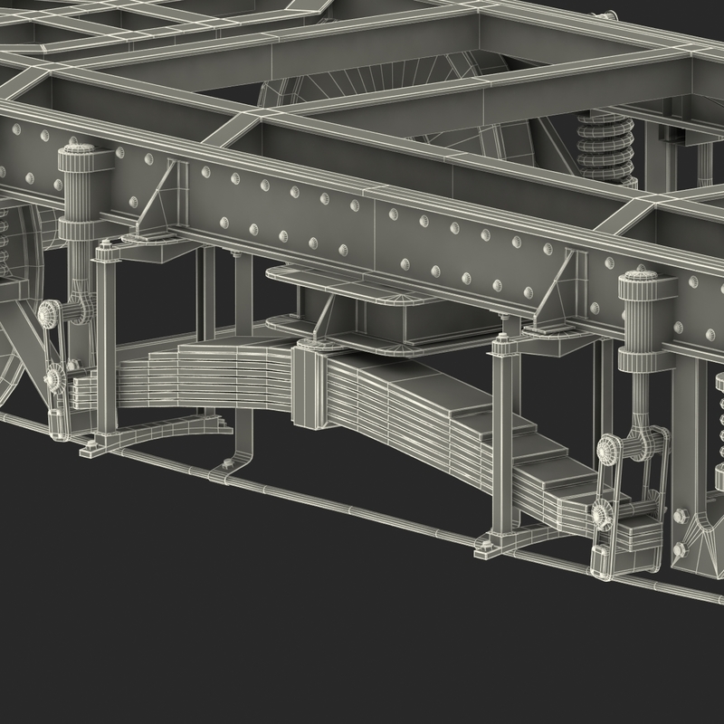 3d model train chassis