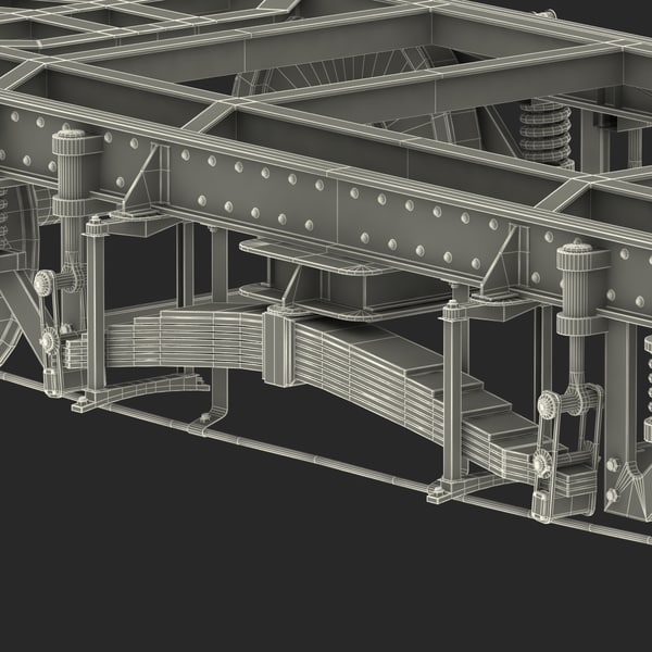 3d model train chassis