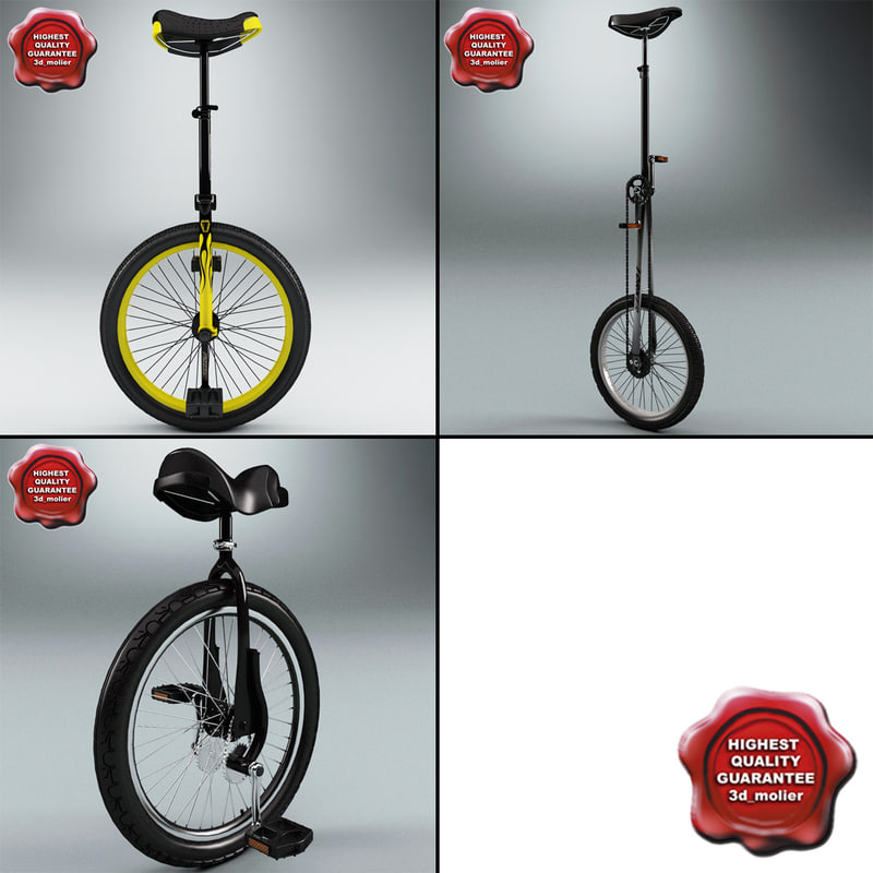 unicycles modelled 3d model