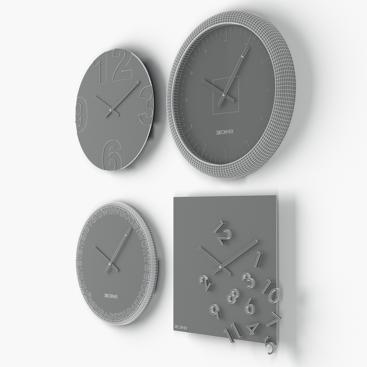 3d model design wall clock