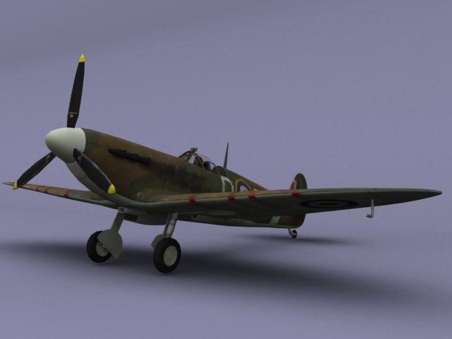 ready spitfire mk2 3d 3ds
