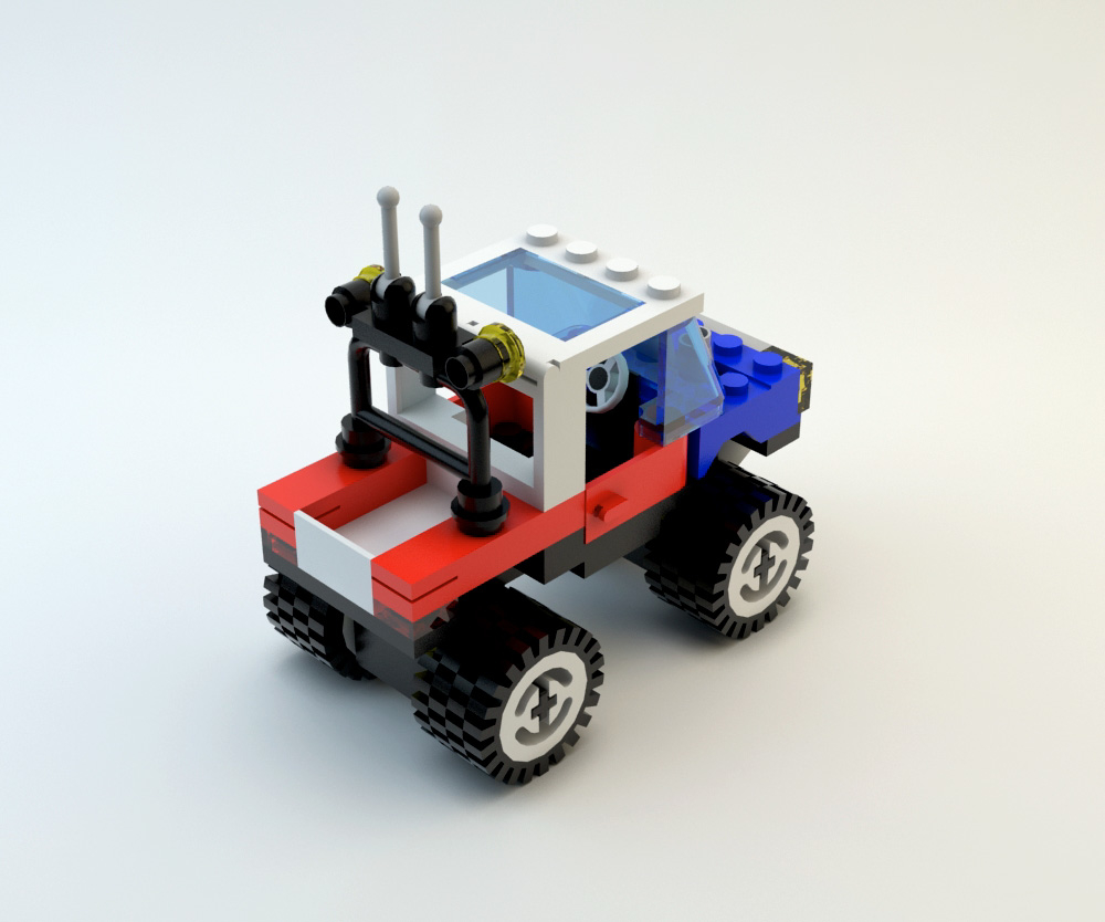 lego 6641 jeep toy 3d max