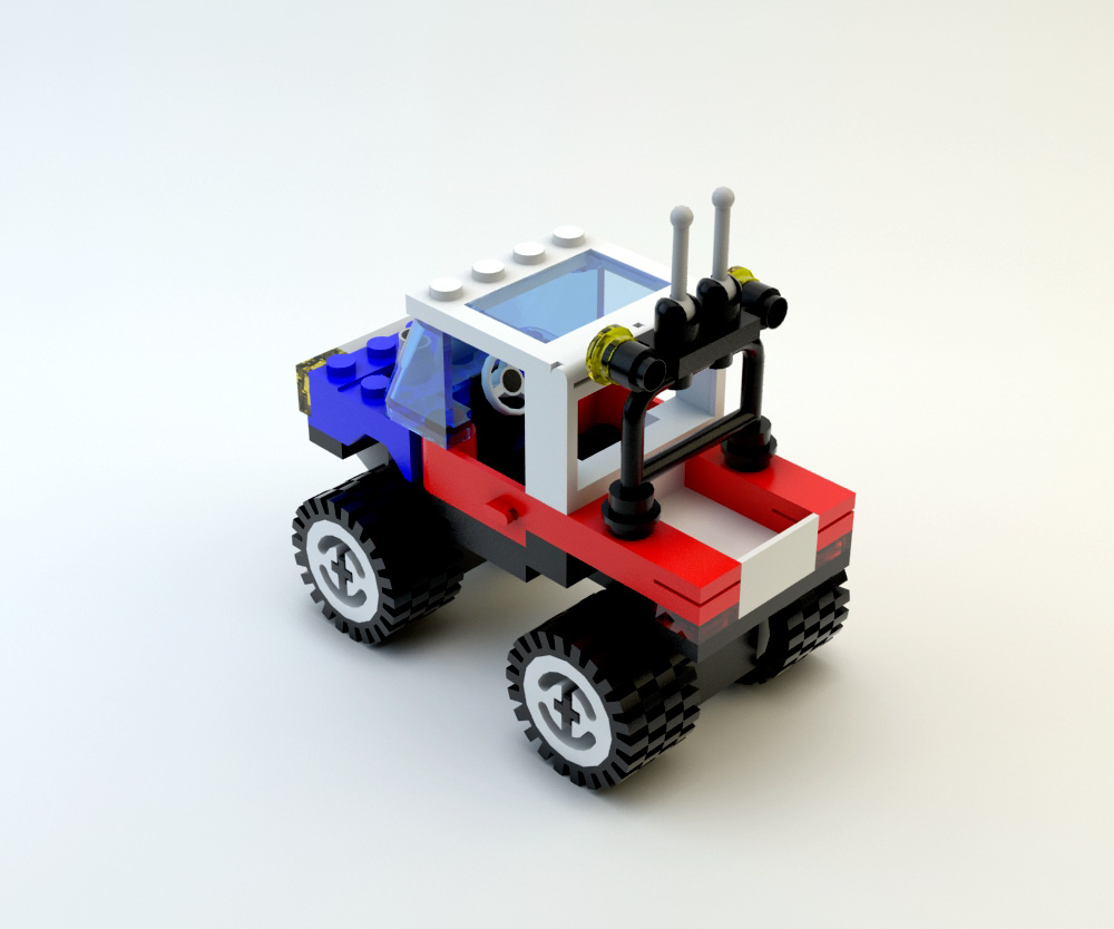 lego 6641 jeep toy 3d max