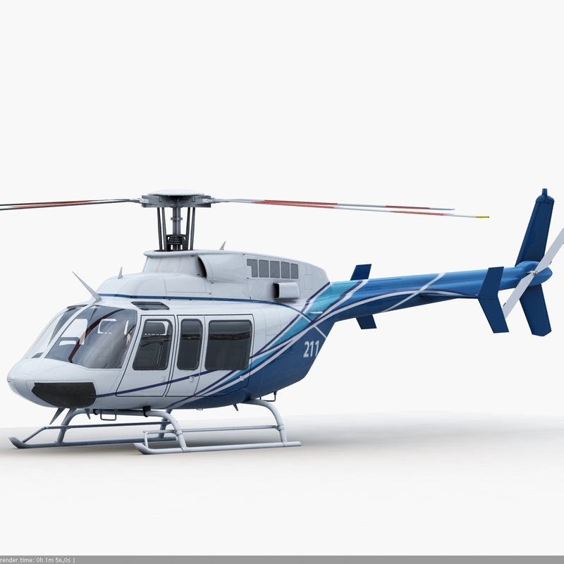 bell 407 helicopter 3d model