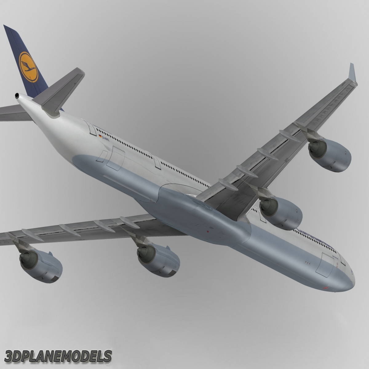 airbus a340-600 3d model