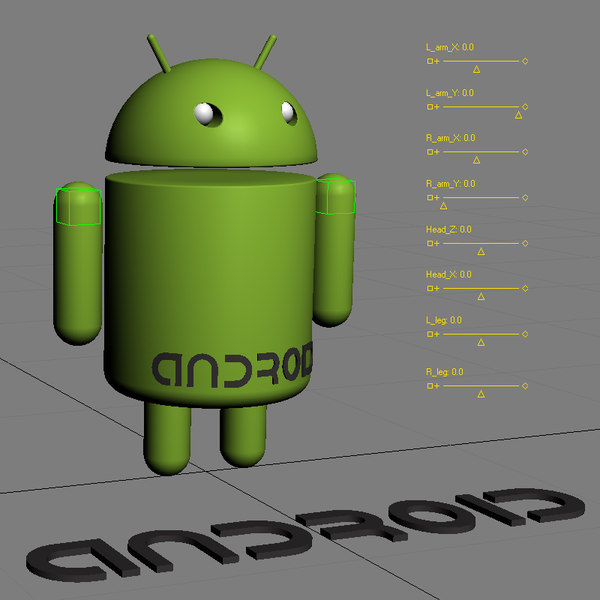 droid android logo 3d model
