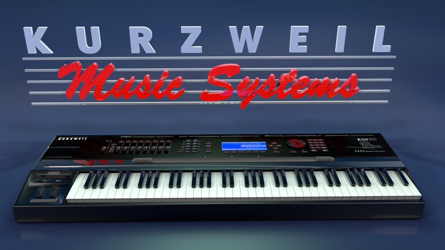 kurzweil k2500 keyboard 3d model