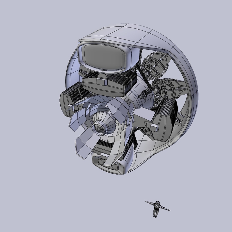 3d drive warp spaceship model