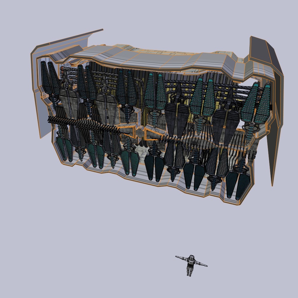 3d drive warp spaceship model