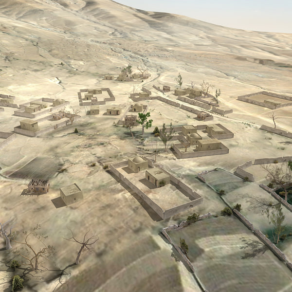 3d model afghan houses village afghanistan