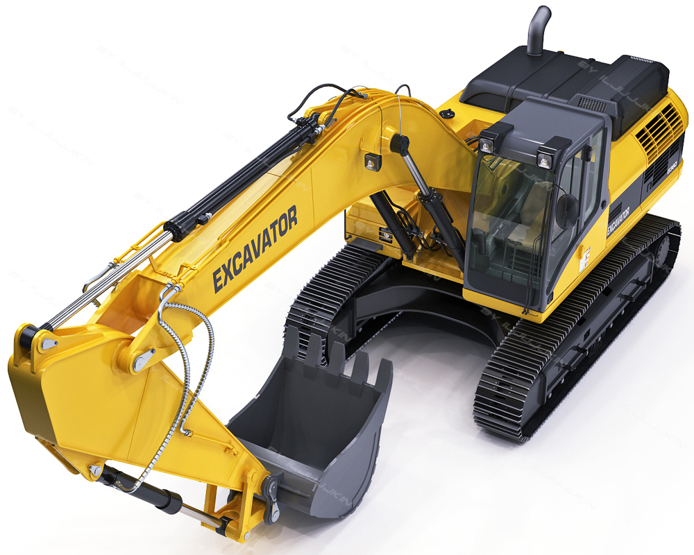 heavy vehicle excavator big 3d model