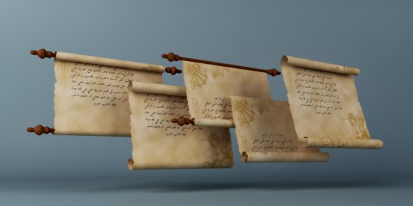 3ds max ancient scroll