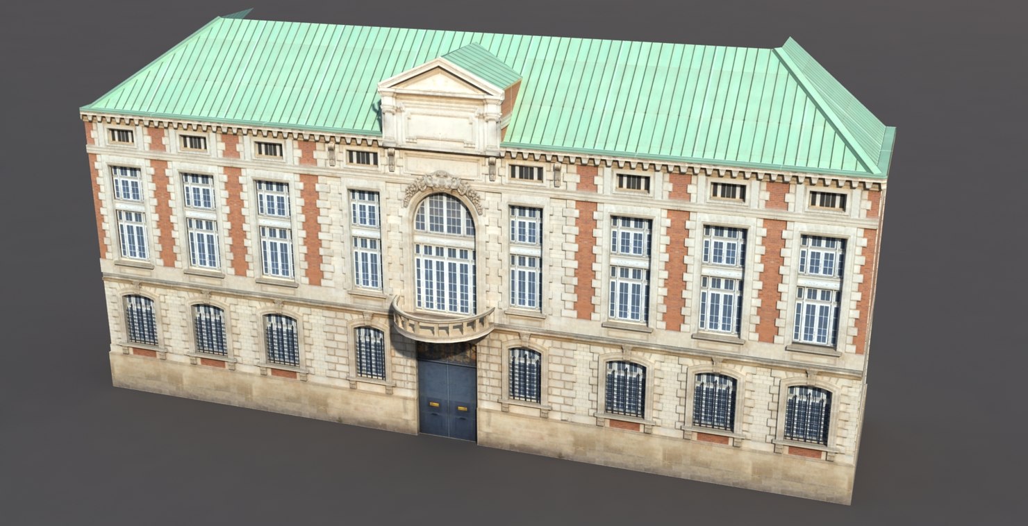 neoclassical building exterior 3ds