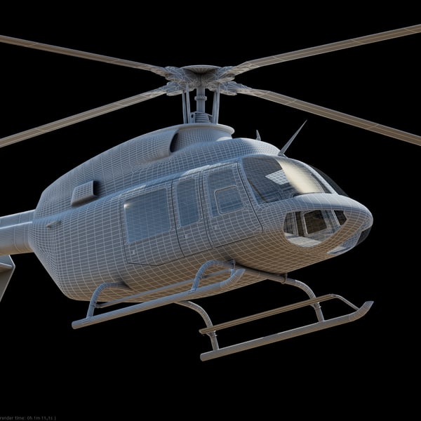 bell 407 helicopter 3d model
