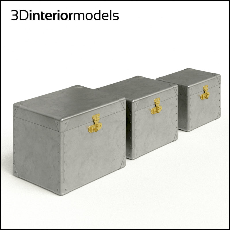 3d model aluminum boxes