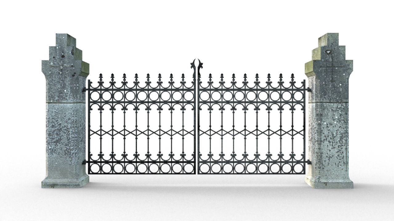 church gate 3d fbx