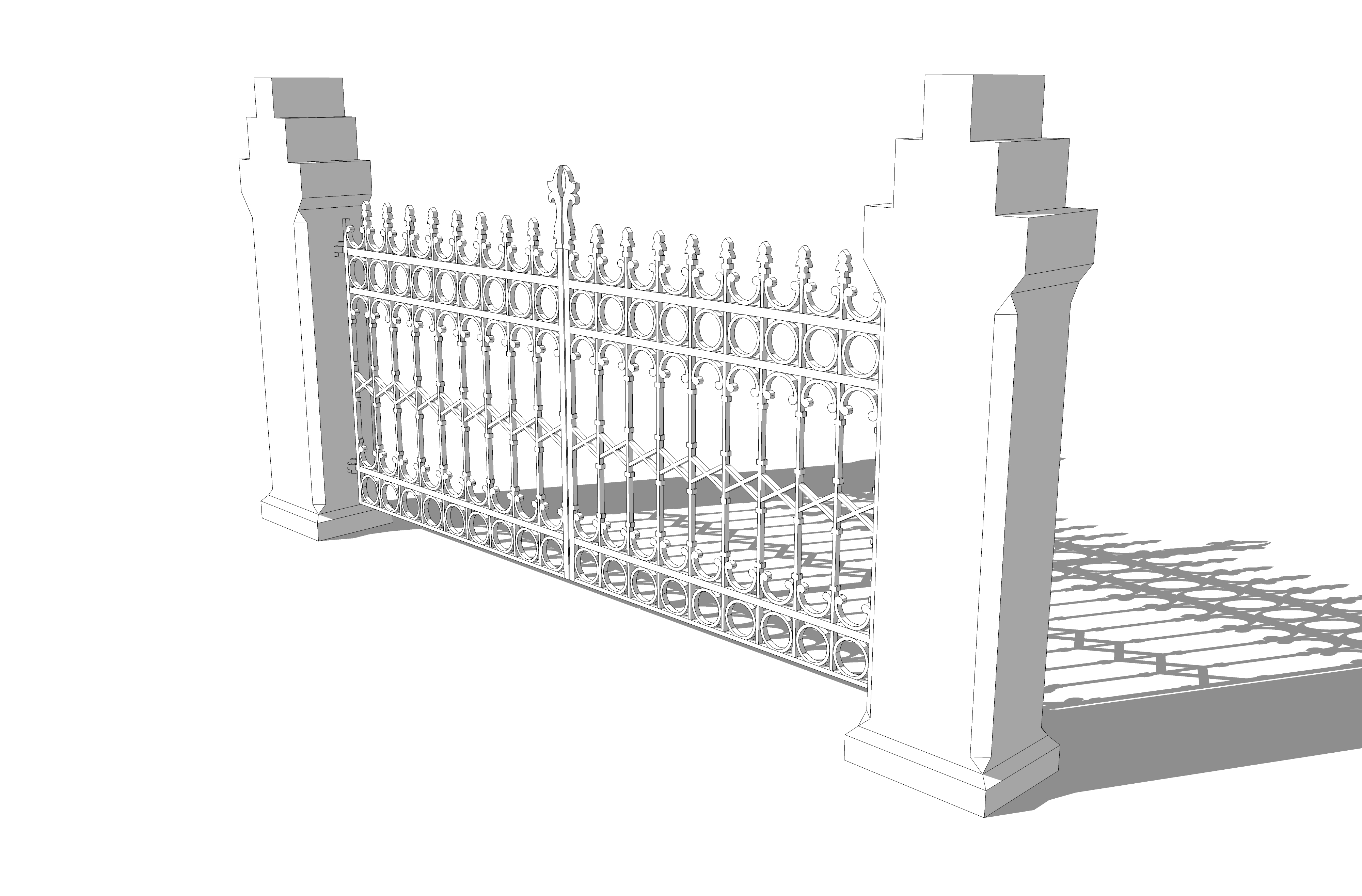 church gate 3d fbx