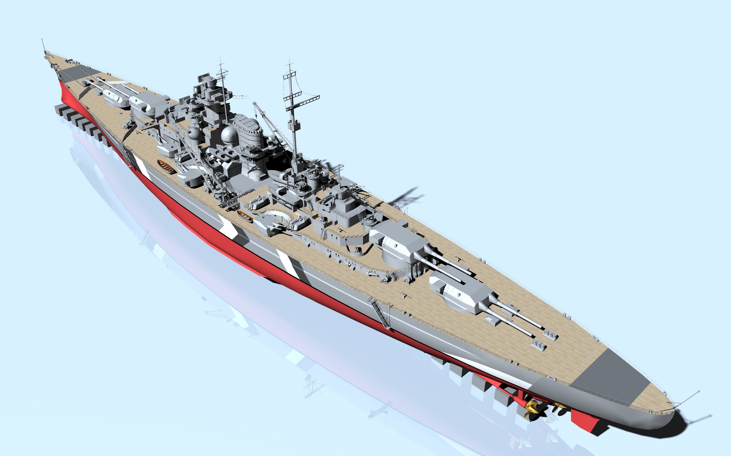 battleship bismarck 3d model