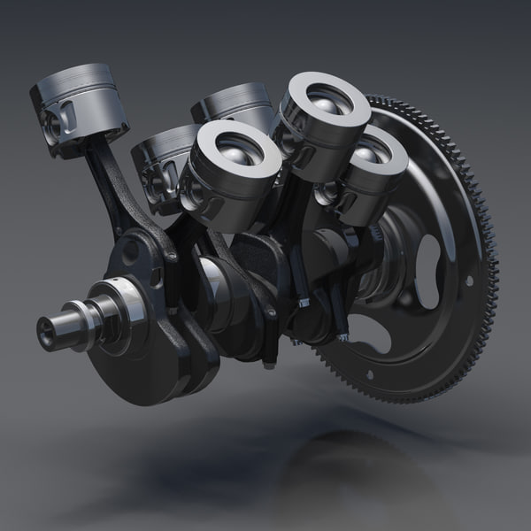 piston engine 3d model