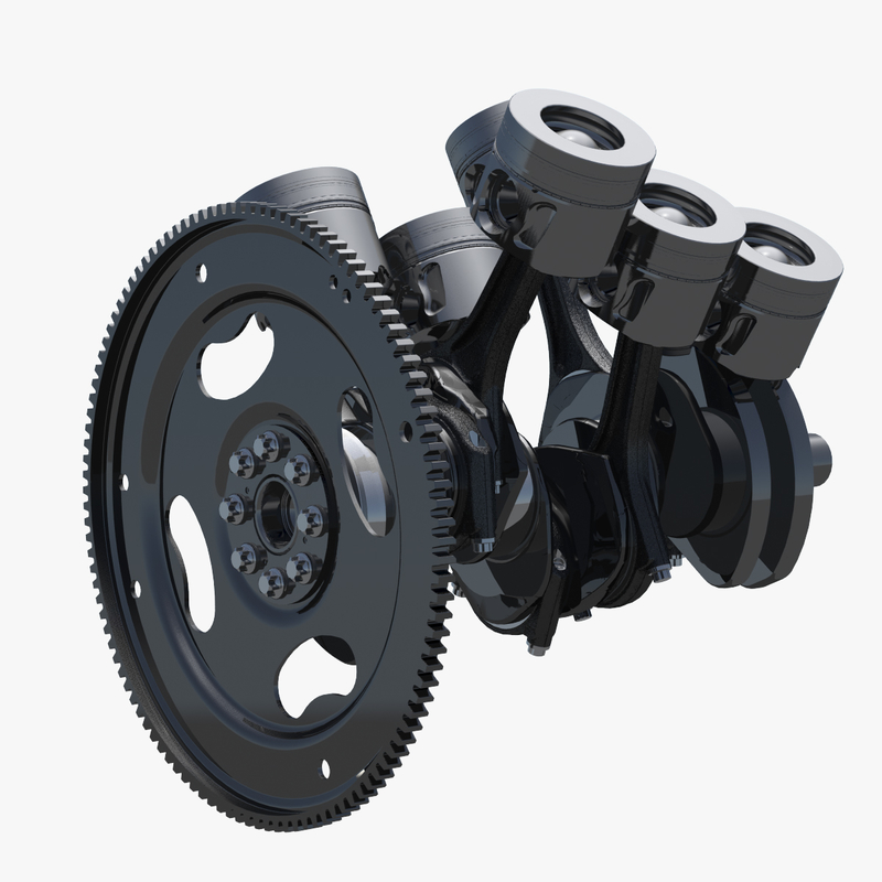 piston engine 3d model