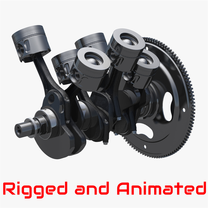 piston engine 3d model