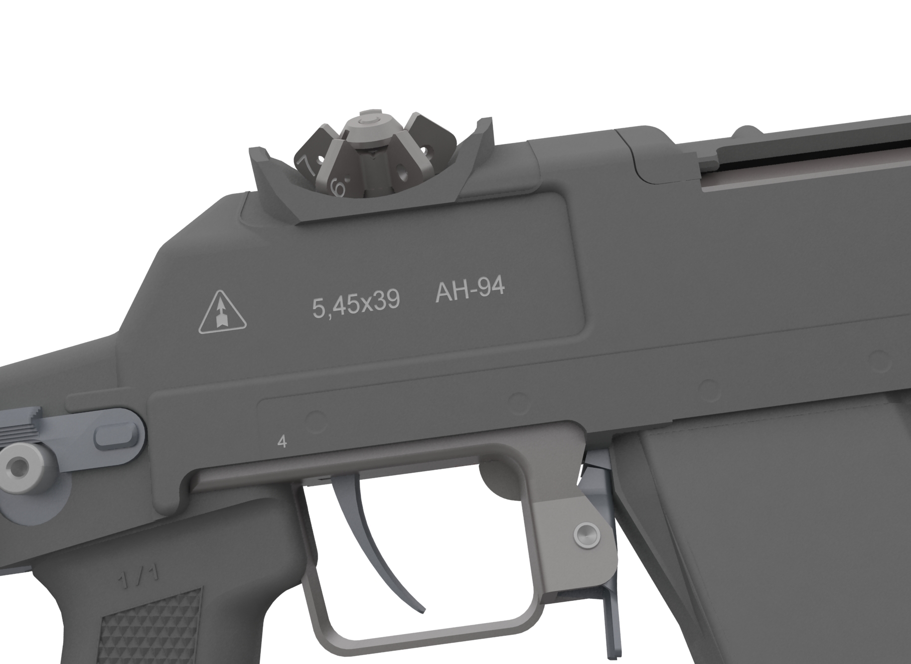 3d an-94 nikonov assault rifle