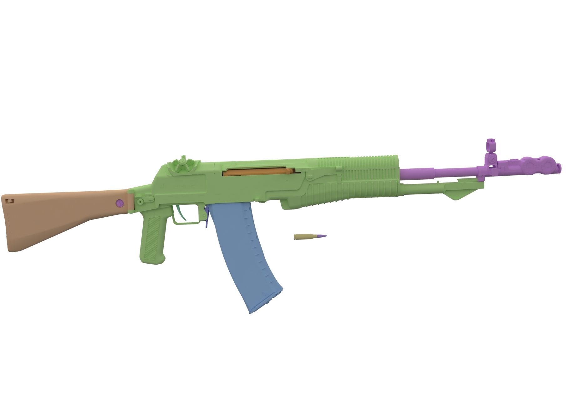 3d an-94 nikonov assault rifle