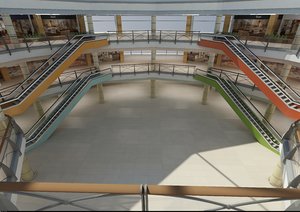 3d model of supermarket scene modelled