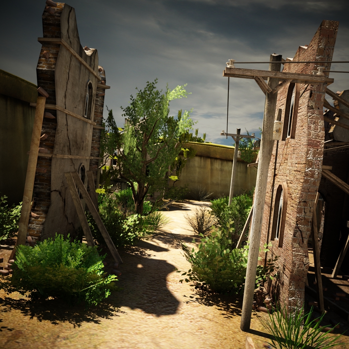 destroyed village environment 2 max