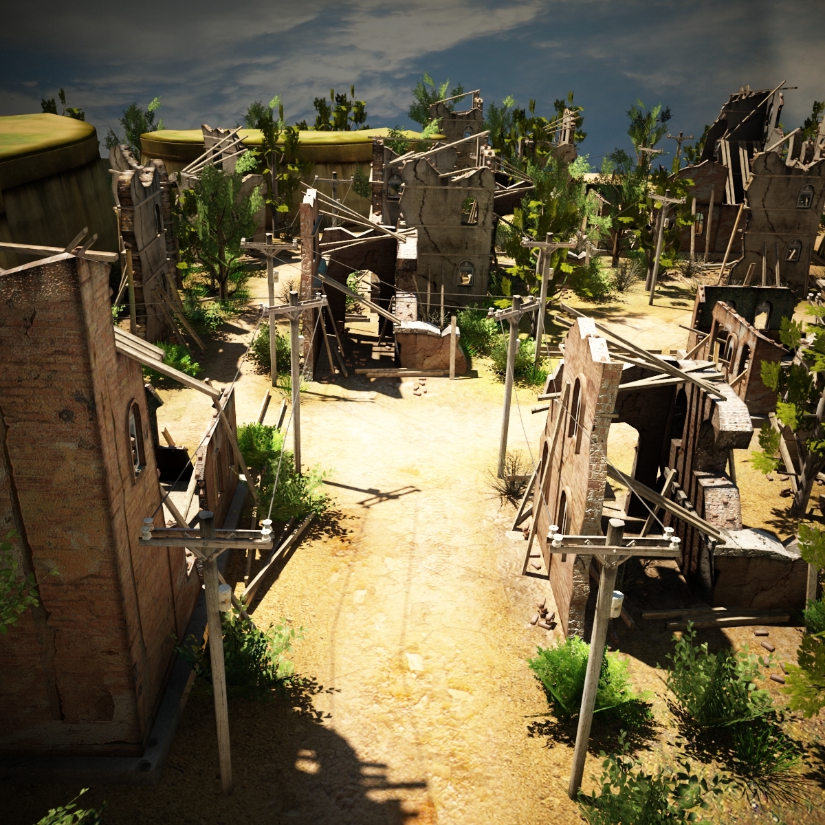 destroyed village environment 2 max