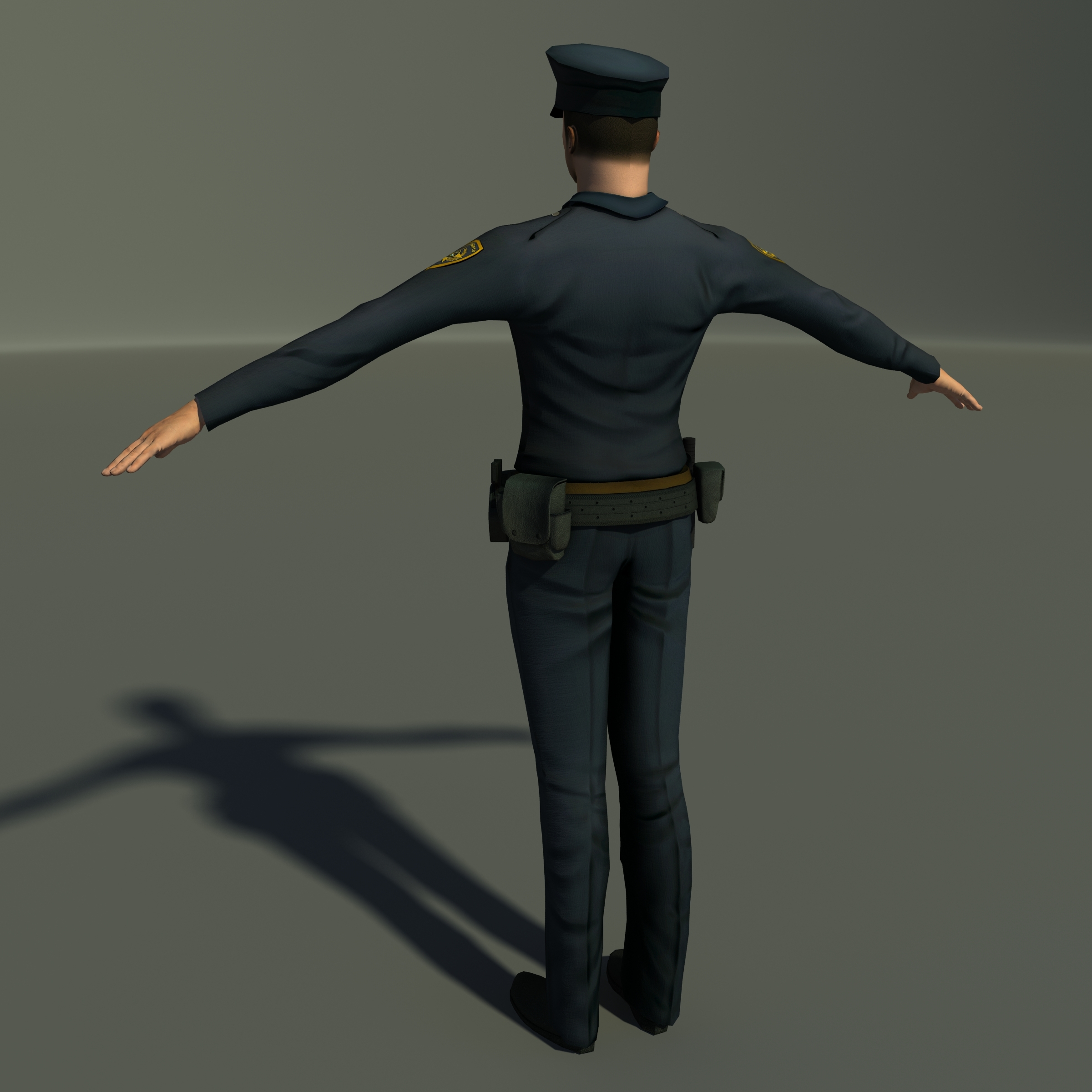 police officer 3d max