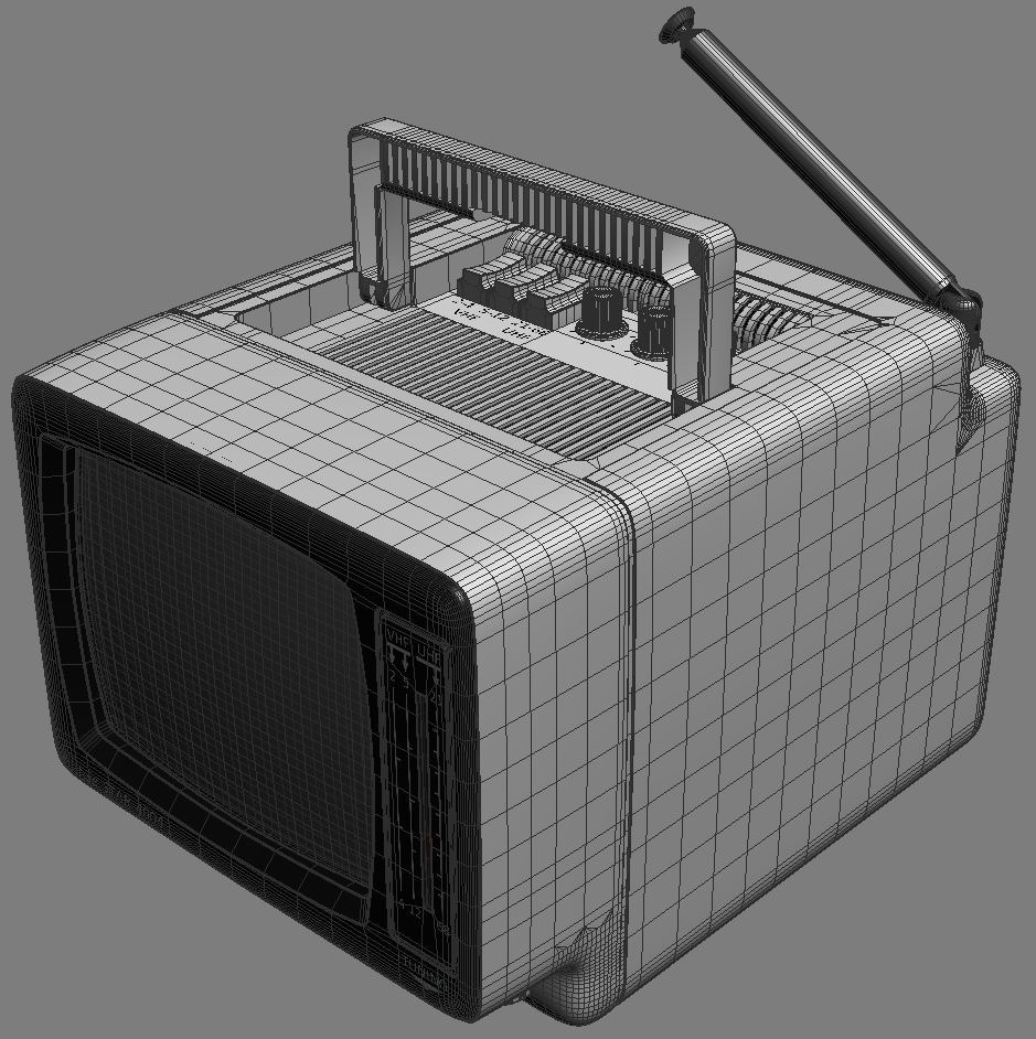 3ds max retro portable tvs