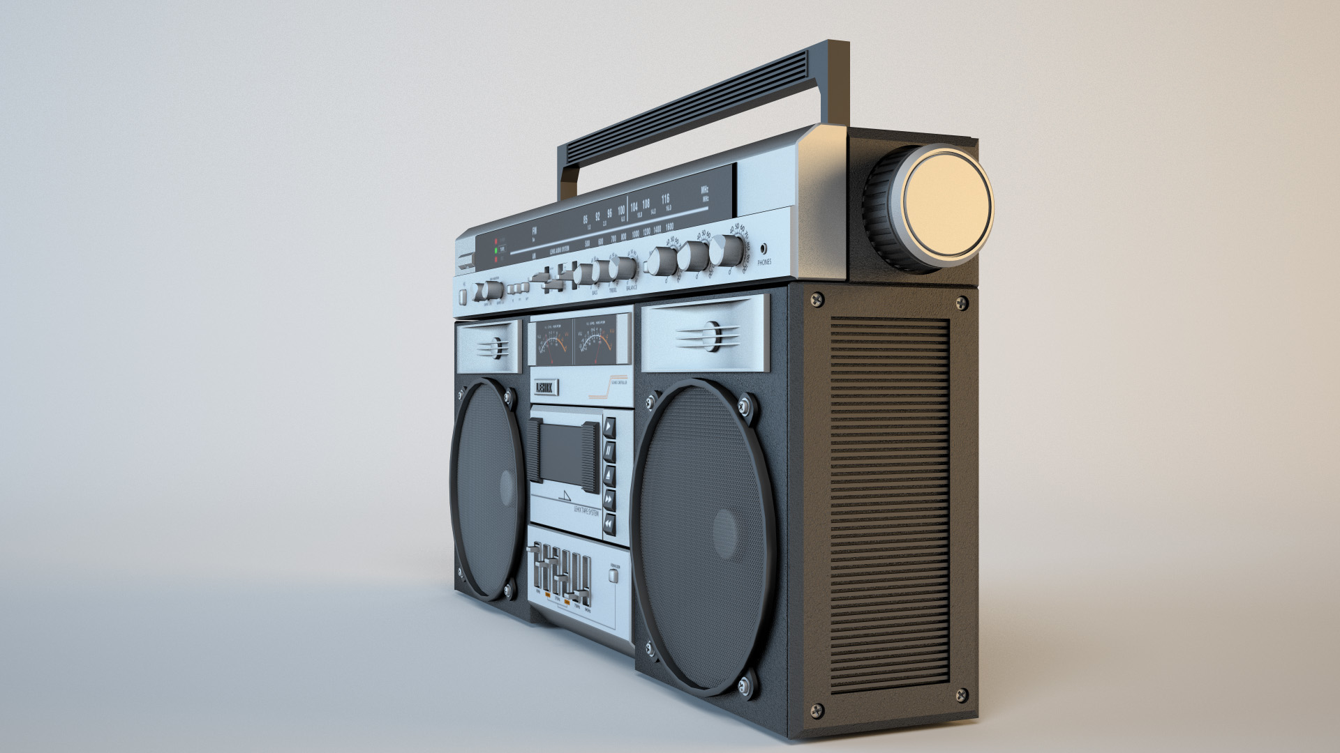 boombox boom box 3d model