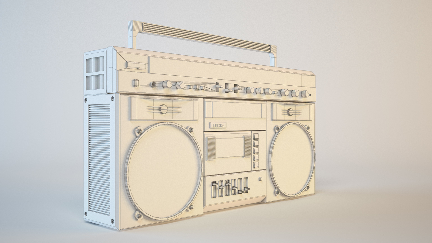 boombox boom box 3d model