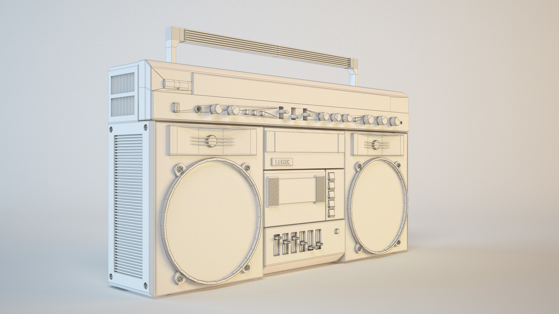 boombox boom box 3d model