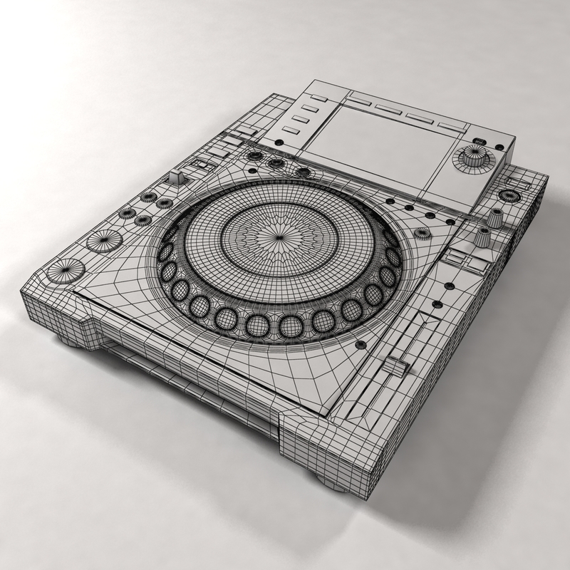 pioneer cdj 2000 turntable 3d model