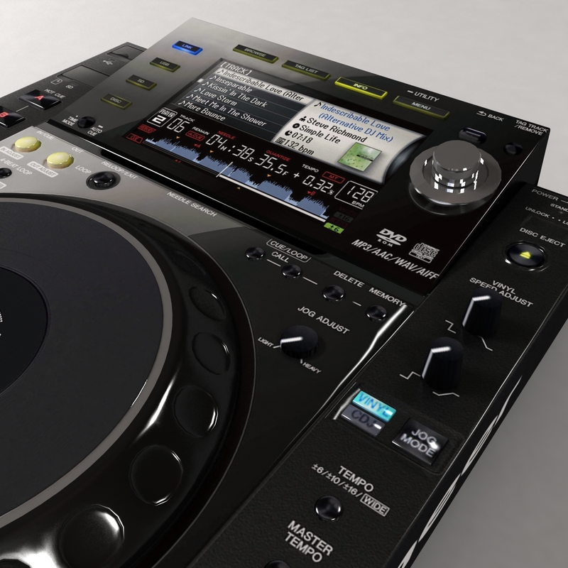 pioneer cdj 2000 turntable 3d model