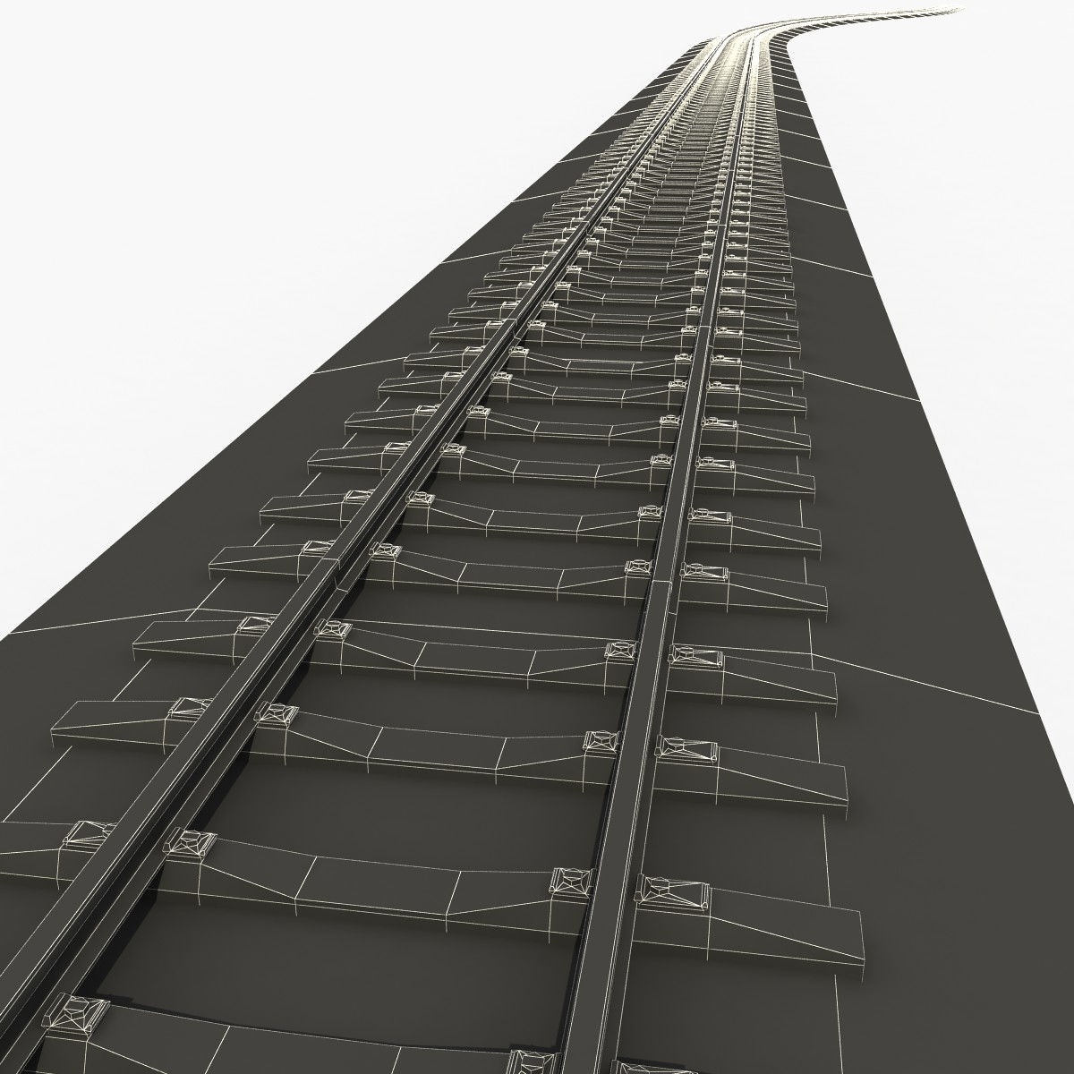 train railway railroad 3d model