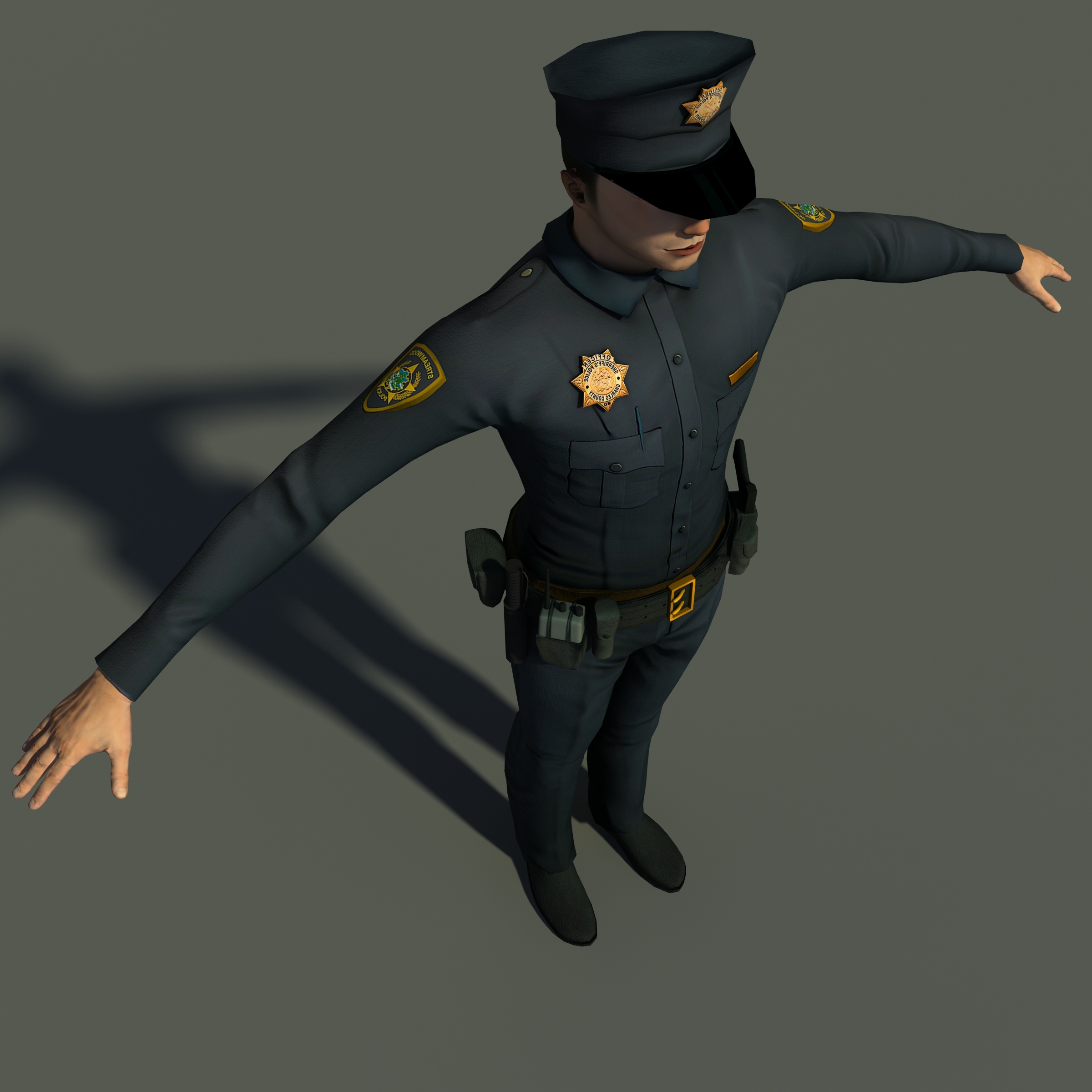 police officer 3d max