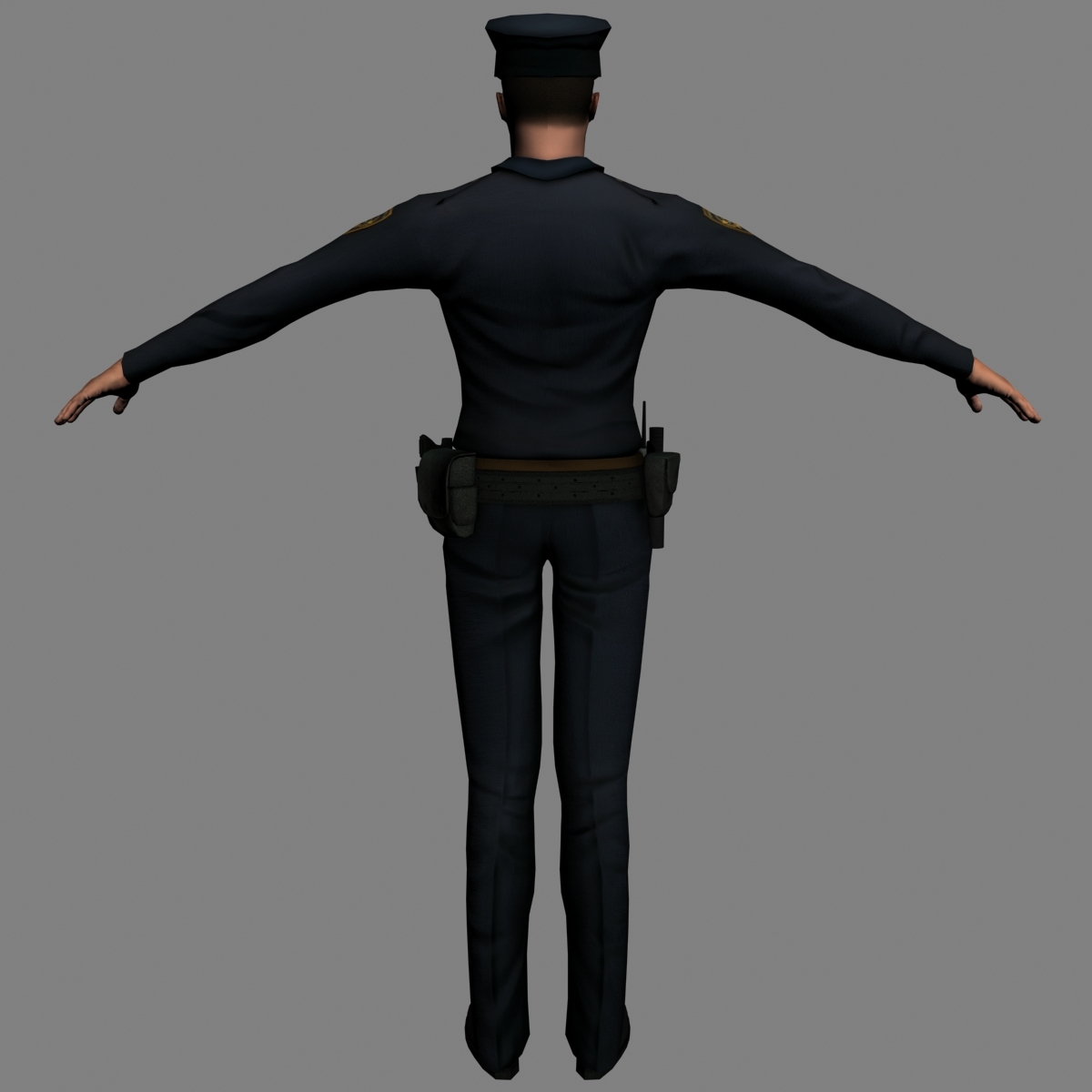 police officer 3d max