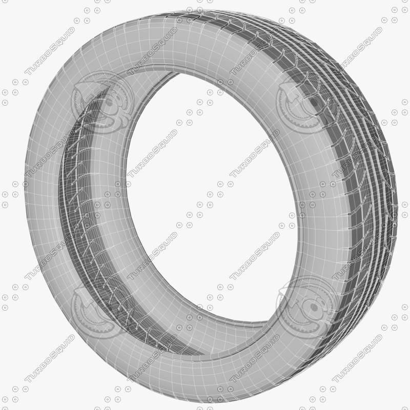wheel tire tread 3d model