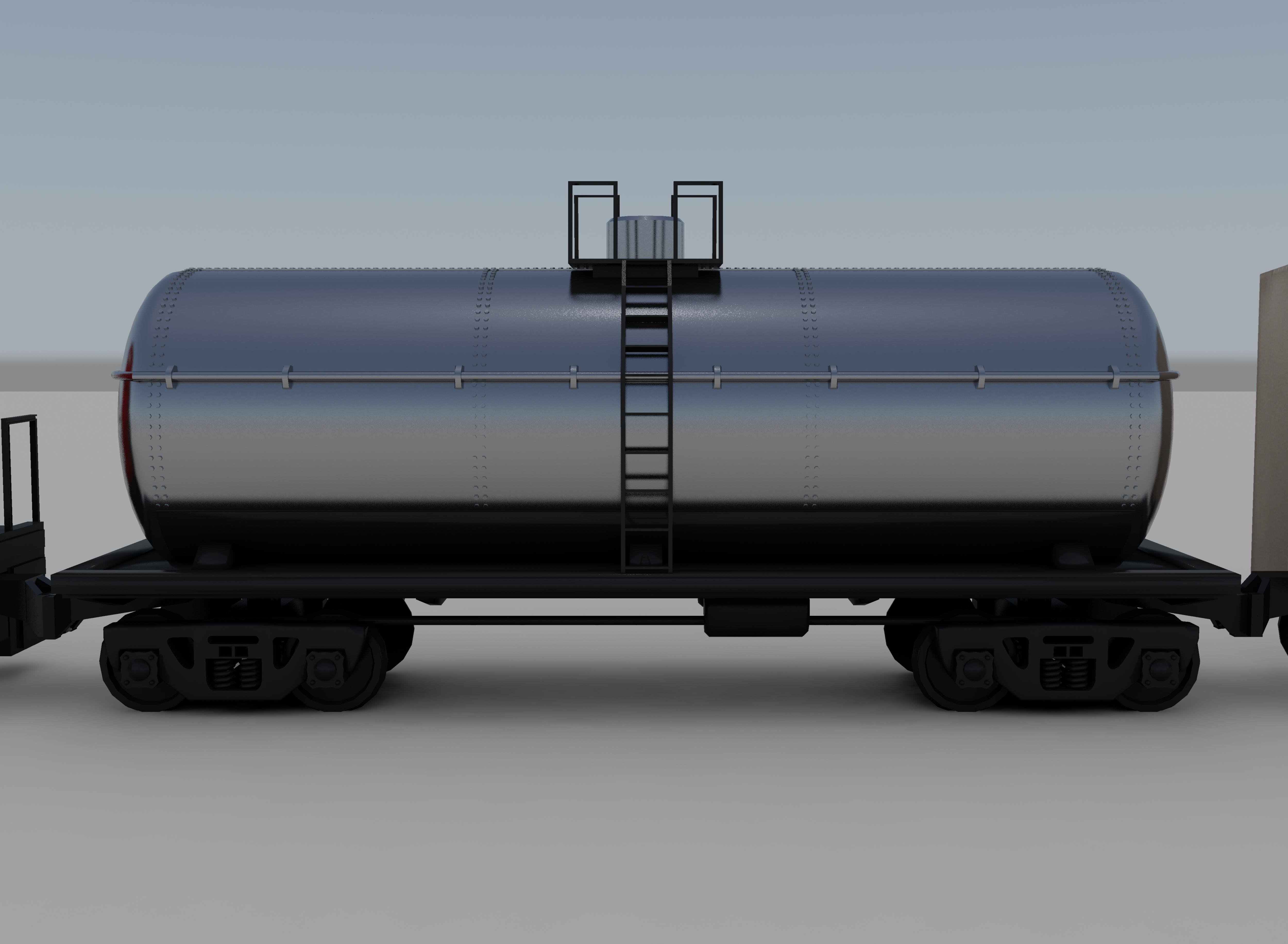 3d freight train engine