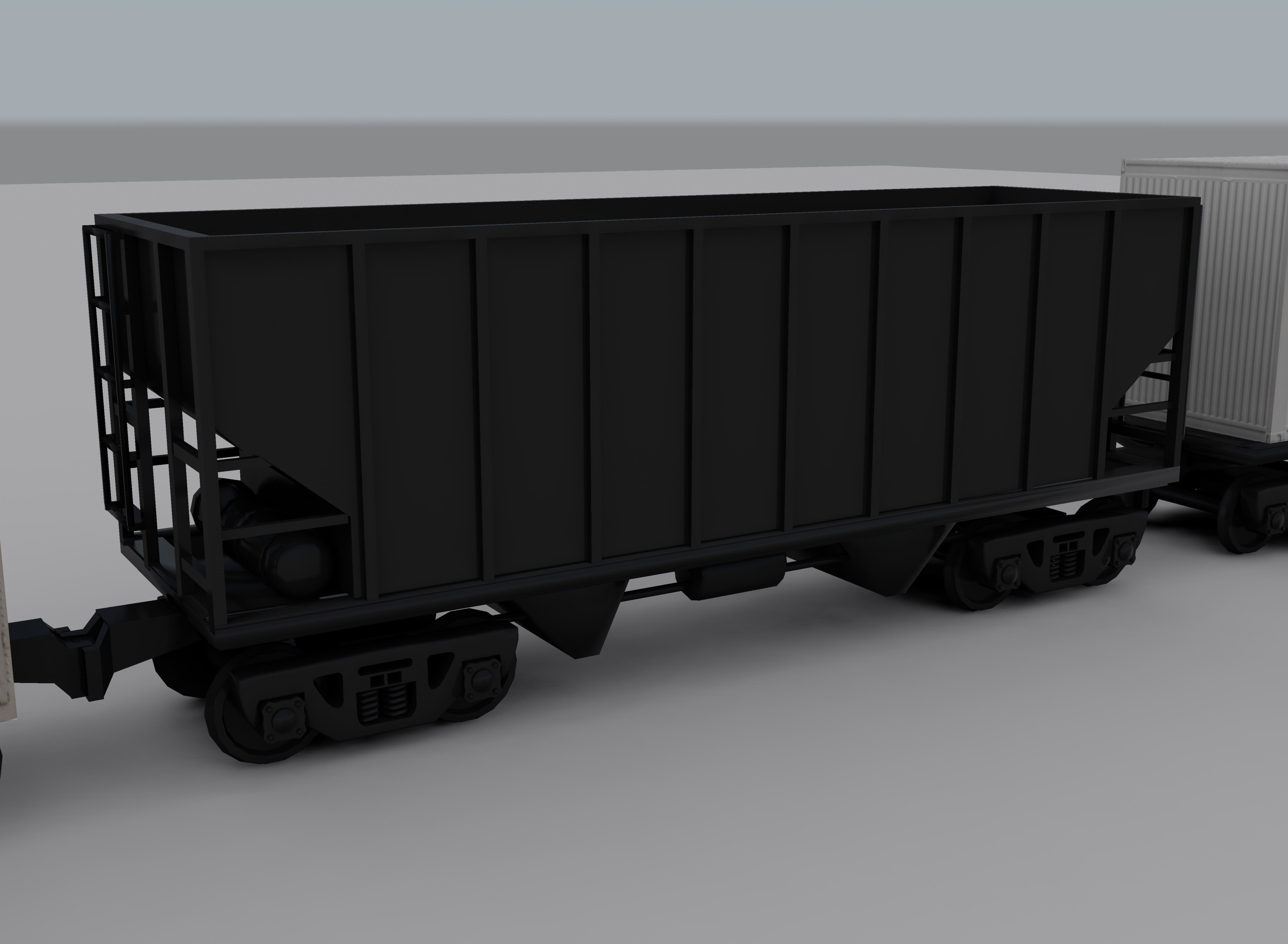 3d freight train engine