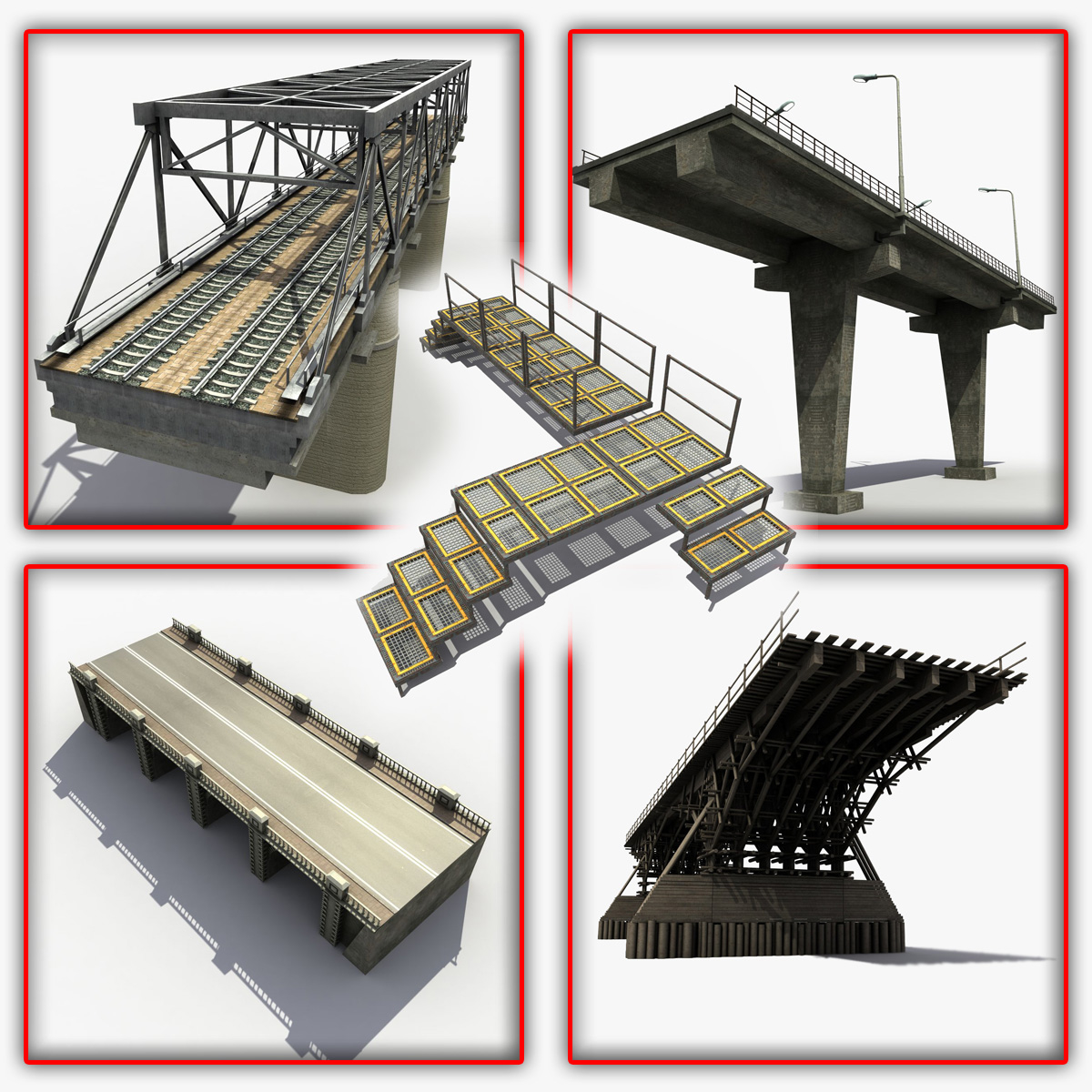 3d model of bridges modeled