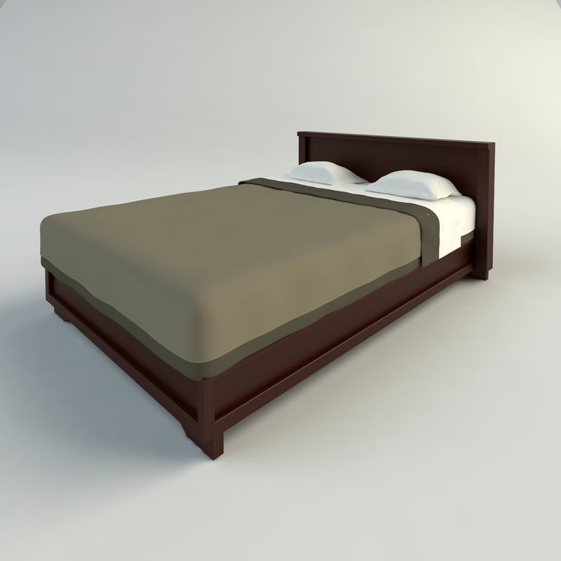 3d model wood bed