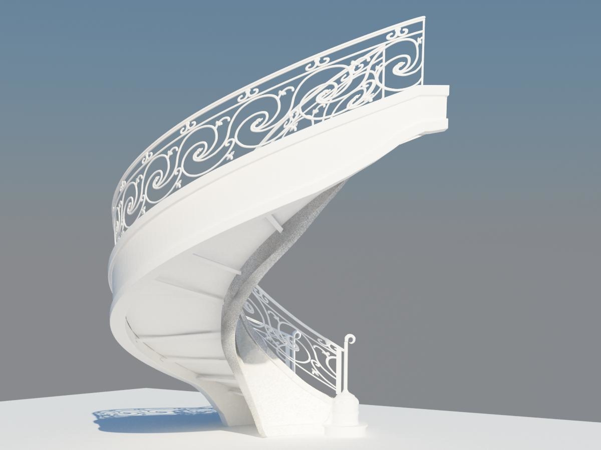 classical stair 3d model