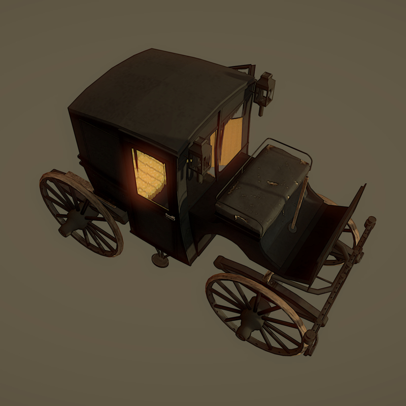 victorian brougham carriage 3d 3ds