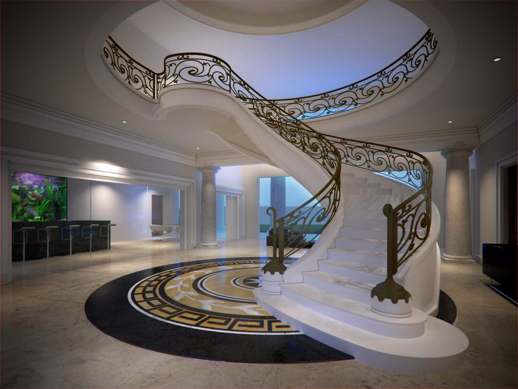 classical stair 3d model