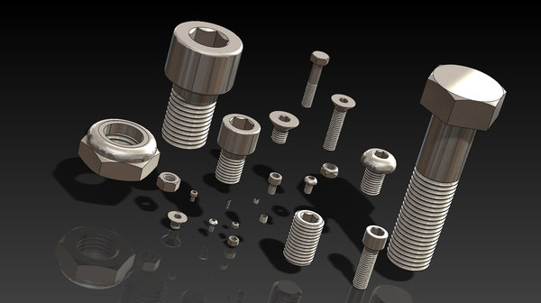 3d model metric fastener kit